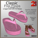 Second Life Marketplace - Classic Flip Flop [2cute] Pink
